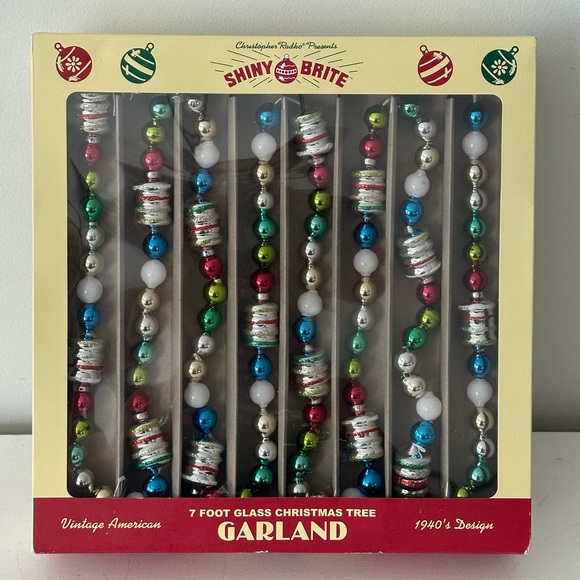 Christopher Radko | Holiday | Christopher Radko Shiny Brite Garland New ...